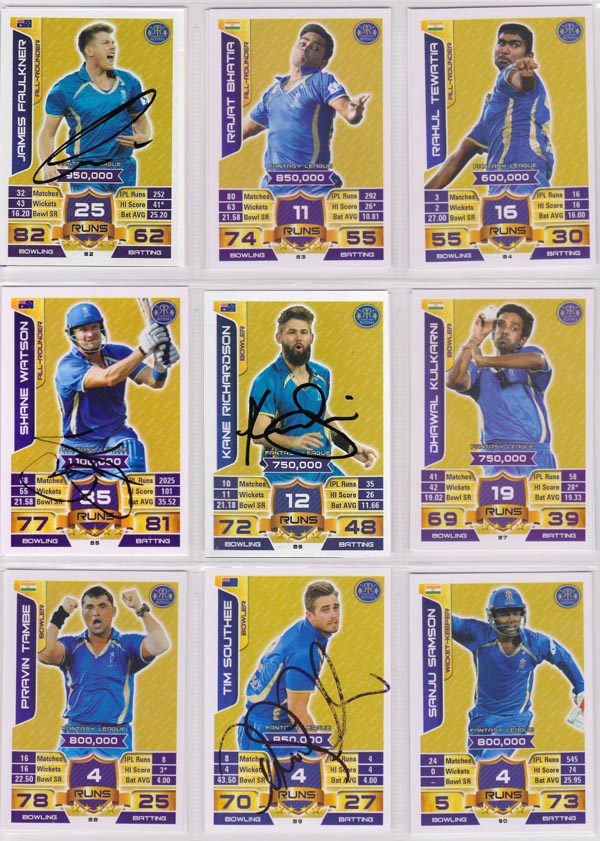 NAZIM'S CRICKET PAGE (Cigarette/Trading Cards)